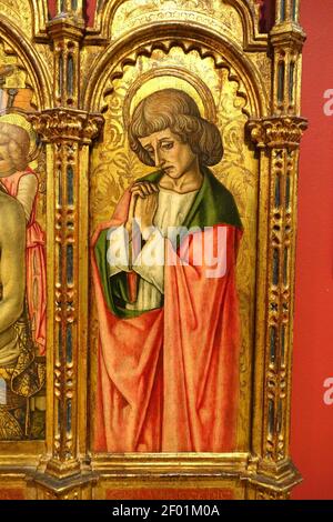 Pieta by Vittorio Crivelli, c. 1481, tempera on wood panel Stock Photo ...