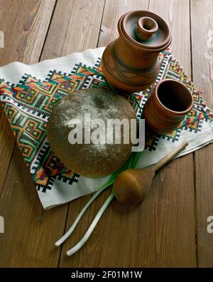Russian round bread Stock Photo - Alamy