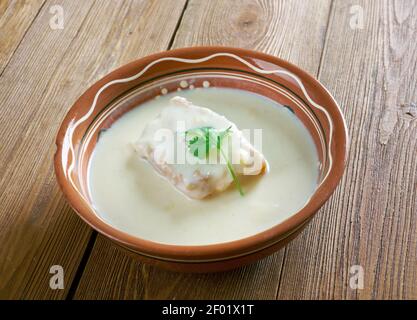 Sere soup - Belizean Coconut Seafood Soup . Belize Cuisine Stock Photo ...