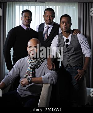Cuba Gooding Jr and Terrence Howard Red Tails Press Junket in ...