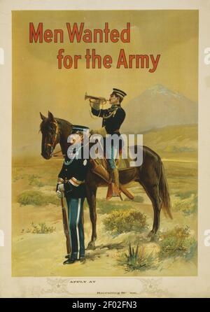 Men Wanted for the Army recruitment poster Stock Photo - Alamy