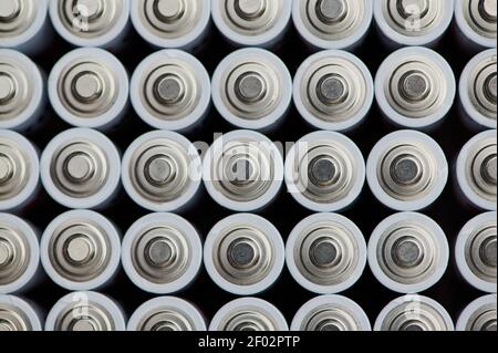 batteries, positive poles Stock Photo - Alamy