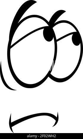 Smile face emoticon, disgruntled comic smiley with annoyed grumbling ...