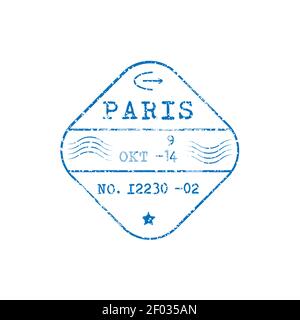 Postage and postal stamp, wavy lines sketch isolated mark template ...