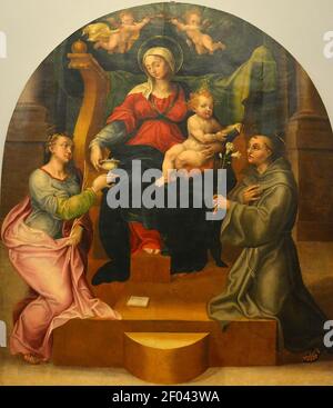 Virgin and Child with the Saints Lucy and Anthony of Padua 1544 by ...