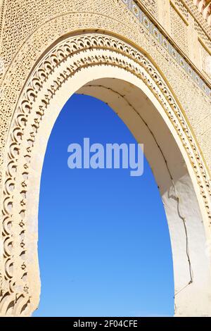 morocco arch in africa old construction the blue sky Stock Photo - Alamy