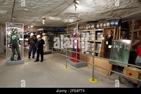 Underground Vaults and Storage display, Kansas Underground Salt Museum ...