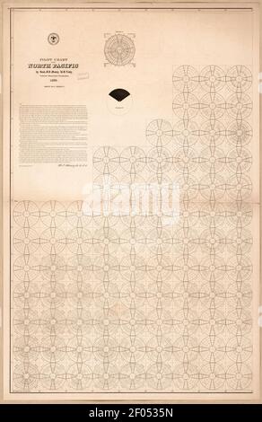Pilot chart of the North Pacific Stock Photo - Alamy