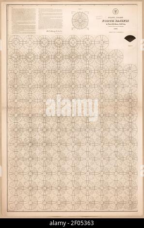Pilot chart of the North Pacific Stock Photo - Alamy
