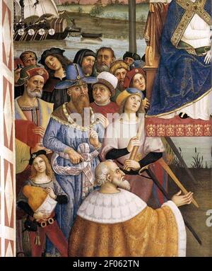 Pope Pius II, Arrives in Ancona, 1502-08, Fresco, Piccolomini, Library ...