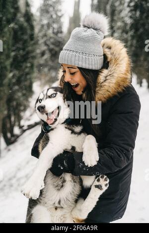 standing Husky Puppy Stock Photo - Alamy