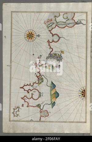 Piri Reis - Map of the French Coast Around Marseille - Walters W658253A ...