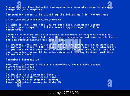 BSOD screen old 98 error crash software. Bluescreen death system pc bug ...