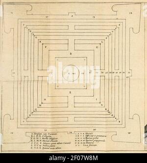 Plan der Stadt Christianopolis - Tafel 2 Stock Photo - Alamy