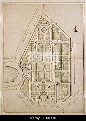 The Plan du Trianon de Porcelaine is a detailed map or architectural ...