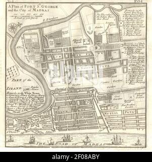 Plan of Madras Fort Stock Photo - Alamy
