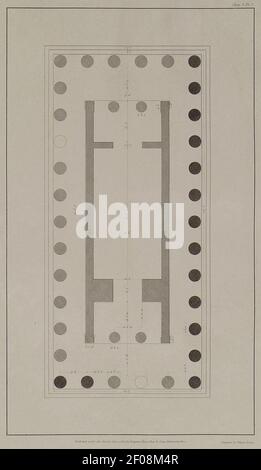 The 1807 plan of the Temple of Juno Lucina, created by William Wilkins ...
