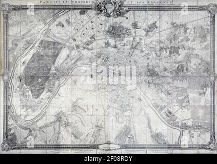 Plan routier de la ville de Paris by Charles Picquet, 1814 - Stanford ...