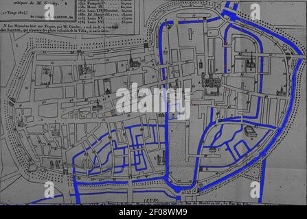 Plan Troyes 1811 07359 Stock Photo - Alamy