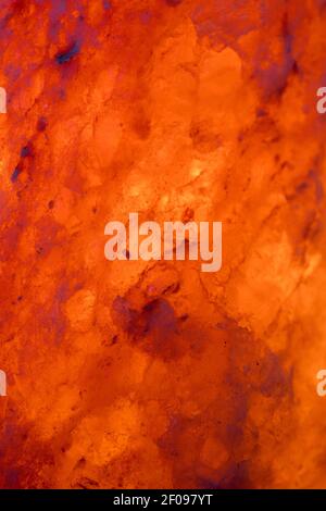 Glowing orange salt lamp texture. Abstract background for design Stock ...