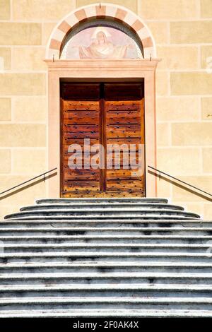 church tradate varese italy the old door entrance and mosaic Stock ...