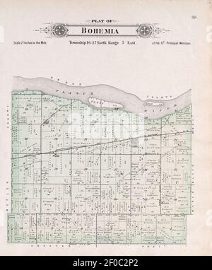 Plat book of Saunders County, Nebraska - containing carefully prepared township plats, village ...