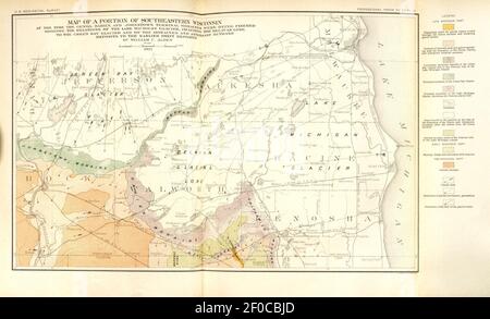 Plate 5 Map of a portion of southeastern Wisconsin Stock Photo - Alamy