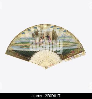 Pleated Fan, ca. 1830 Stock Photo - Alamy