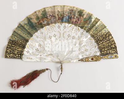 Pleated Fan, late 19th century Stock Photo - Alamy