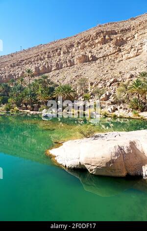 In oman water canyon Stock Photo - Alamy