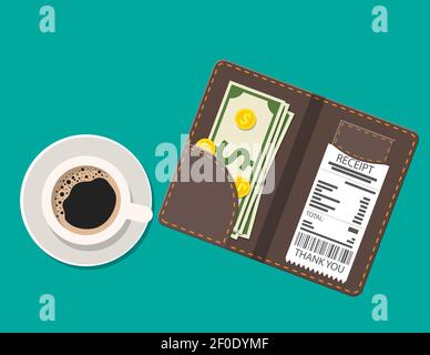 Leather folder for cash, coins and cashier check. Thanks for the ...