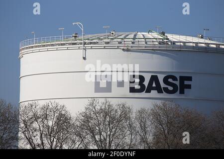 The headquarters of chemical company BASF in the port of Antwerp around ...