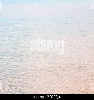 and reflex blurred of the arabic sea ocean in oman the color Stock ...
