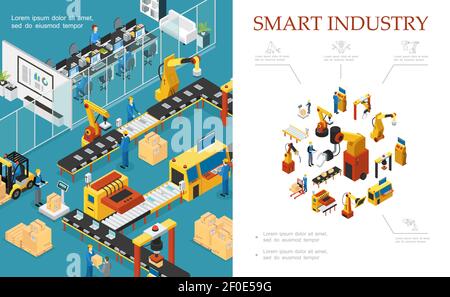Industrial robot for automated production lines blueprint Stock Vector ...
