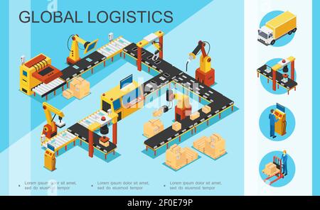 Warehouse operation line icons collection. Inventory, Shipping ...