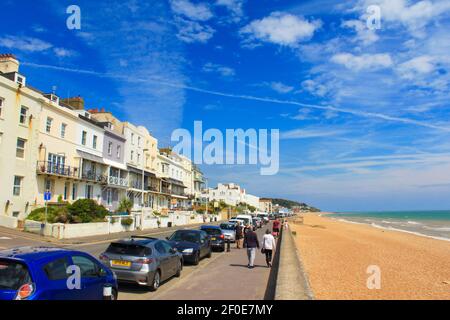 Sandgate Seafront Promenade, Hythe, Kent, England, UK Stock Photo - Alamy