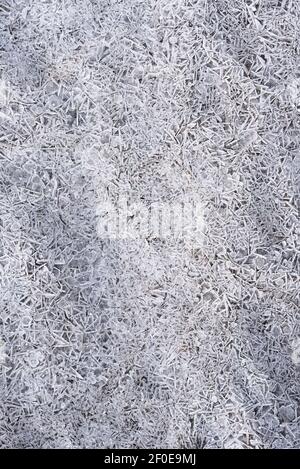 Wonderful frost crystals macro close up on the wood Stock Photo - Alamy