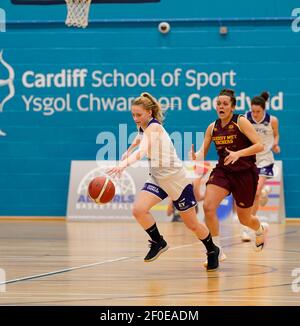 Rose Harvey (L) and Laura Shanahan are seen in action during the Women ...