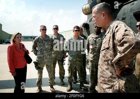 The 3rd Combat Aviation Brigade commander, Col. John D. Kline, hands ...
