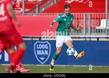 ALMERE, NETHERLANDS - MARCH 6: Robin van der Meer of Excelsior and Tim ...