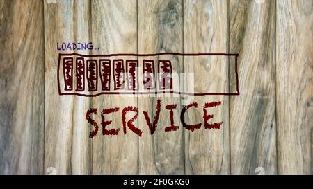 Street Sign the Direction Way to Service Stock Photo - Alamy