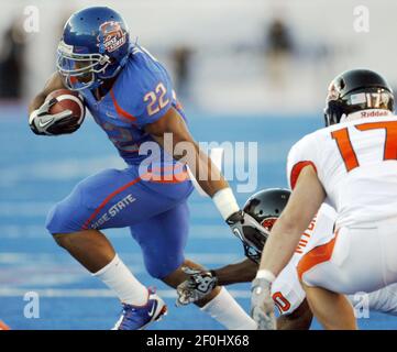 Boise State running back Doug Martin runs a drill at the NFL football ...
