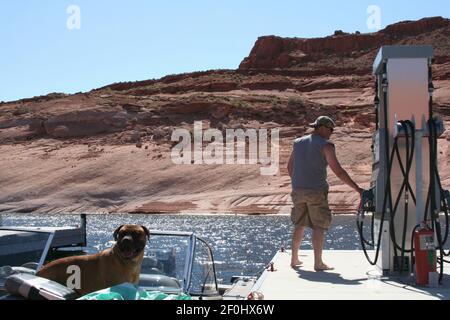 Dangling Rope Marina on Lake Powell in "Glen Canyon National Recreation ...