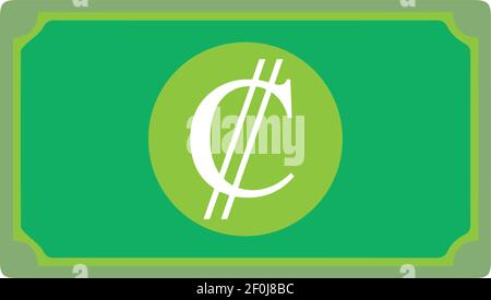 Colon sign currency symbol Costa Rican Salvadoran money CRC set icon ...