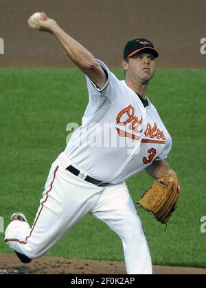 Baltimore Orioles starting pitcher Kevin Gausman throws to the ...