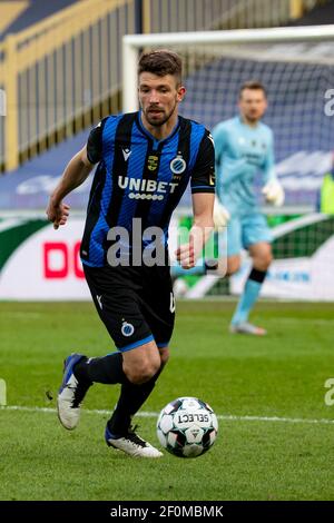 Club's Brandon Mechele pictured in action during a soccer match between ...