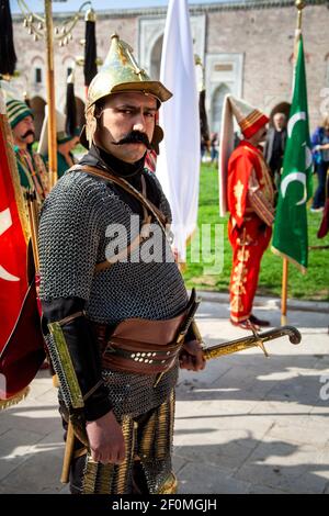 Turkish soldiers march for Military parade at Turkish 30 August Victory ...
