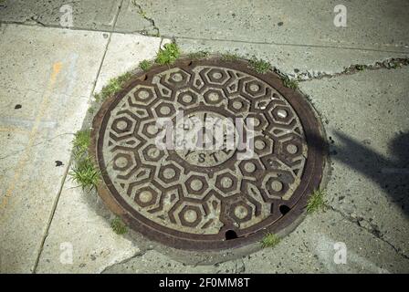 Bell System manhole cover in Boston, USA Stock Photo - Alamy
