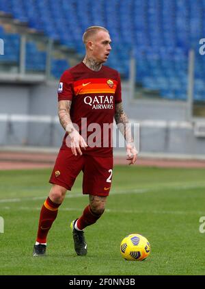 Rick Karsdorp of AS Roma during the Italian Cup match between AS Roma ...