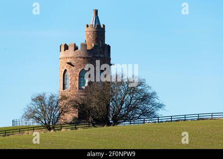 Hurlestone Tower at Lilburn, Northumberland, England, UK Stock Photo ...